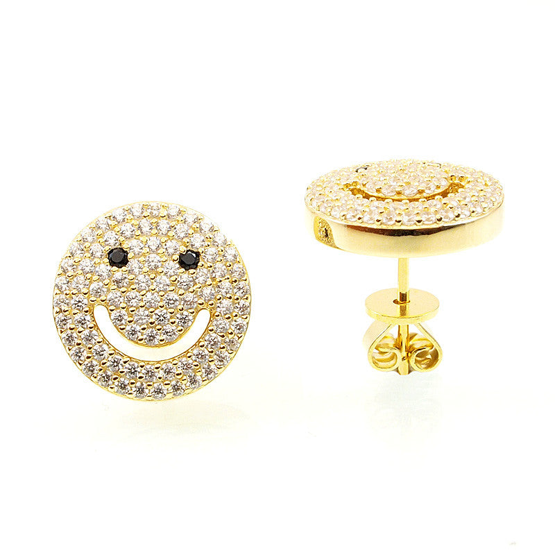 Smiley Face Stud Earrings – Jewelry Buzz Box