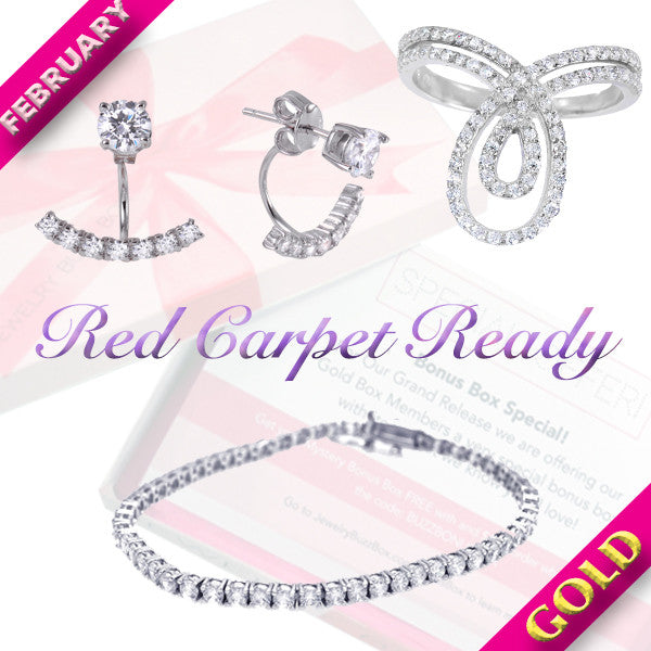 February Gold Red Carpet Box – Jewelry Buzz Box